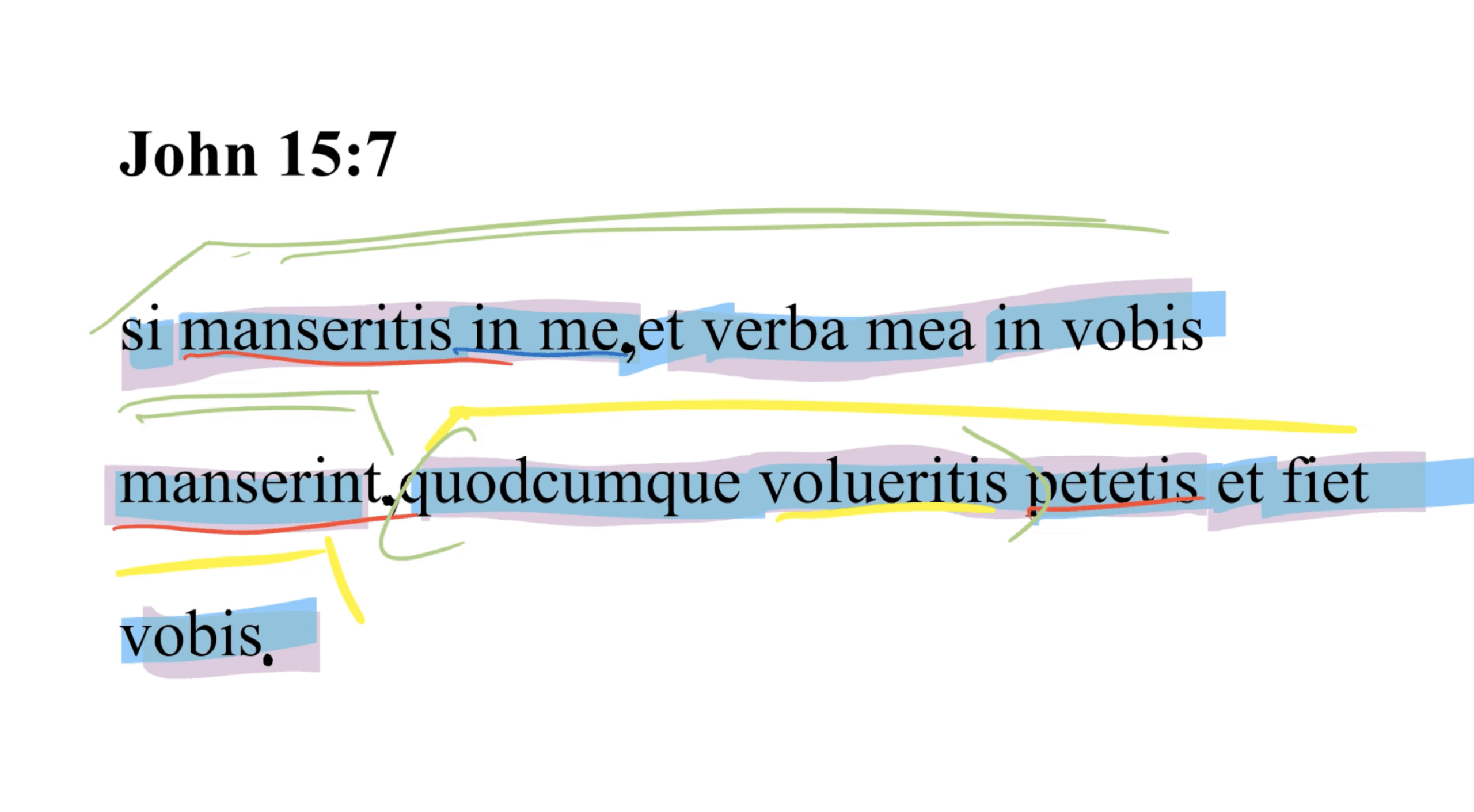 John 15:7 Latin Vulgate | Daily Dose of Latin