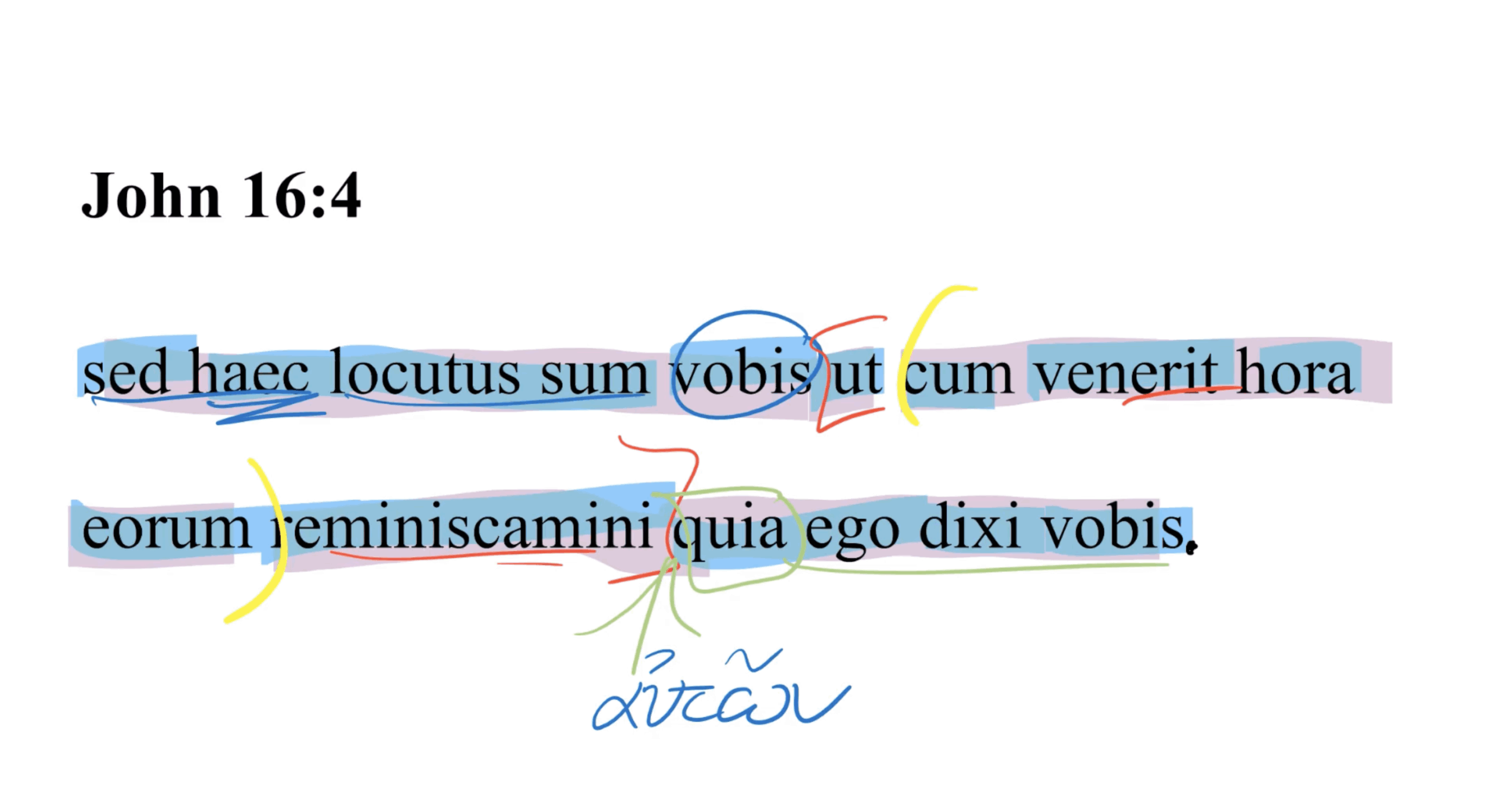John 16:4 Latin Vulgate | Daily Dose of Latin