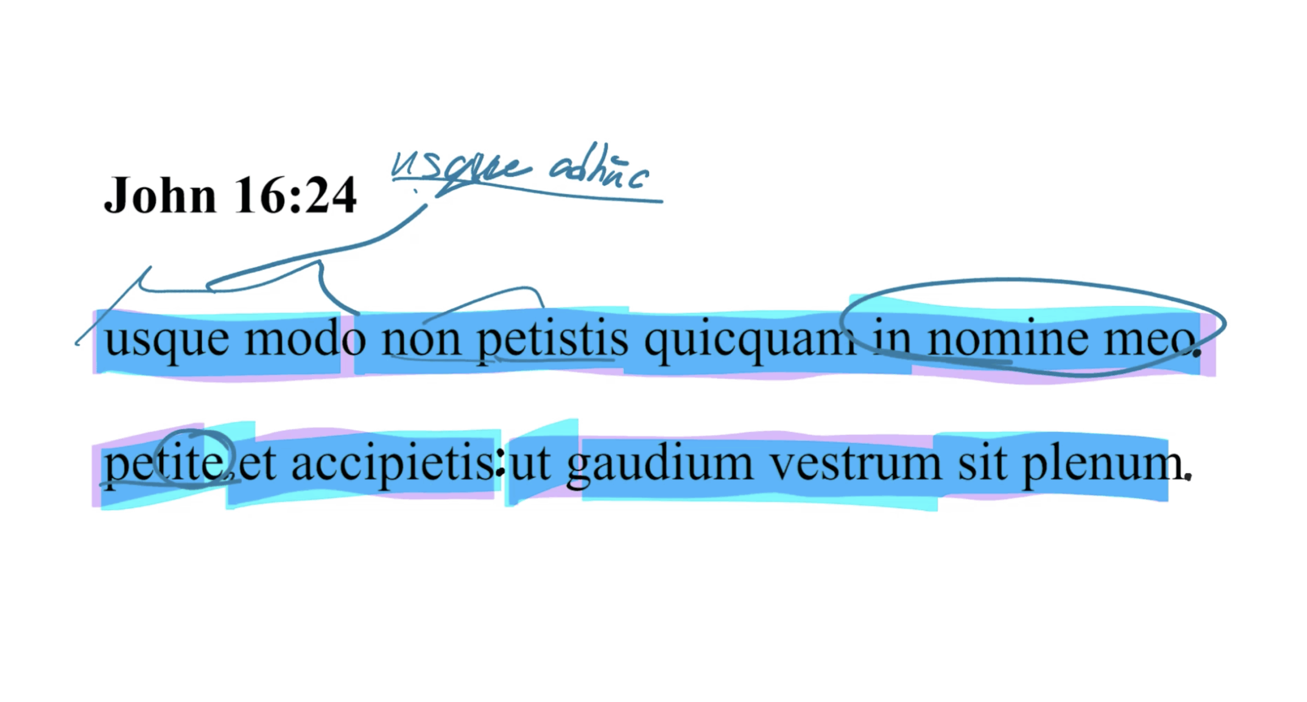 John 16:24 Latin Vulgate | Daily Dose of Latin