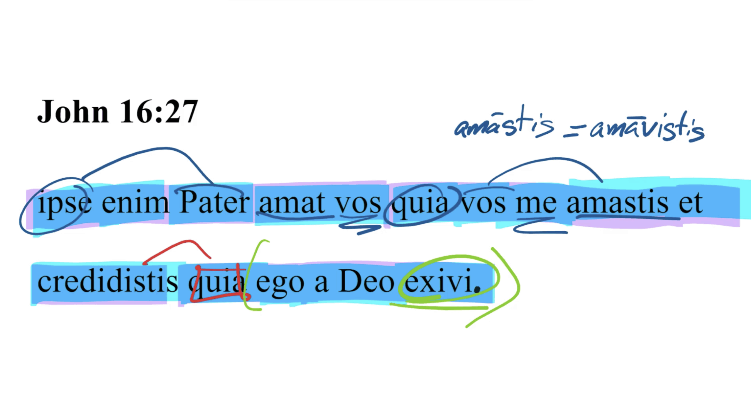 John 16:27 Latin Vulgate | Daily Dose of Latin