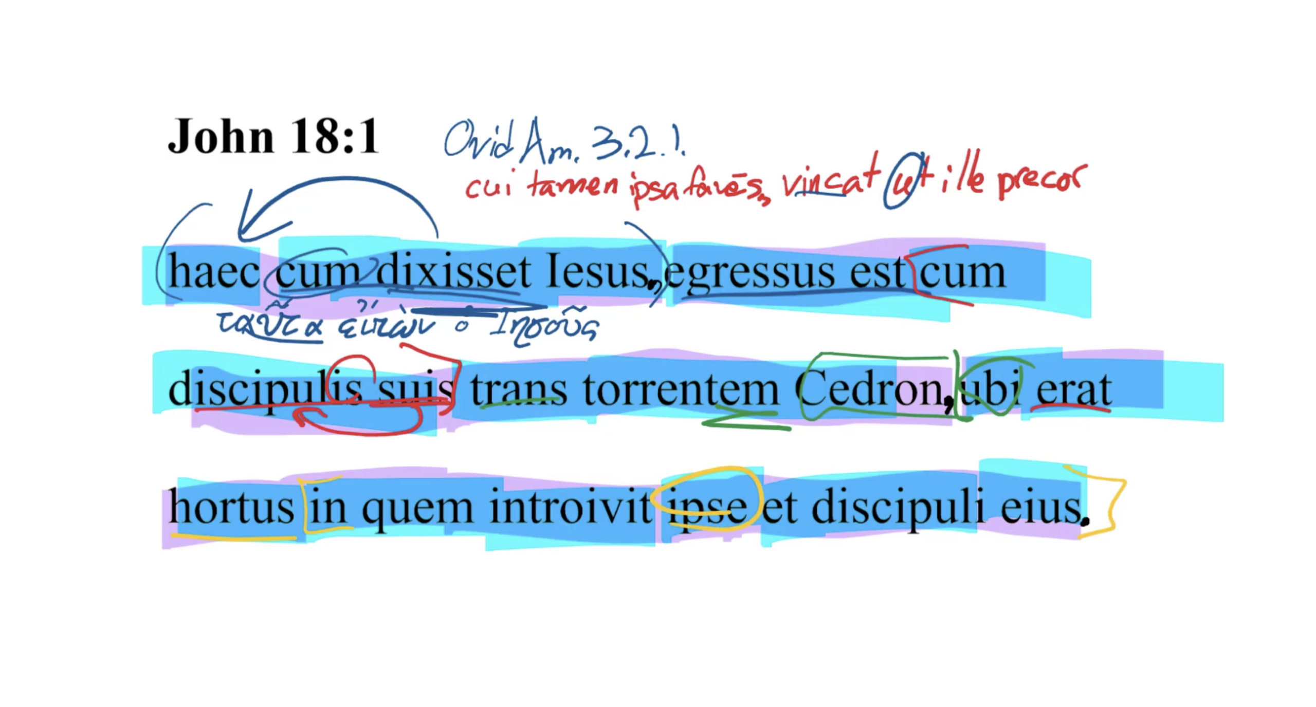 John 18:1 Latin Vulgate | Daily Dose of Latin